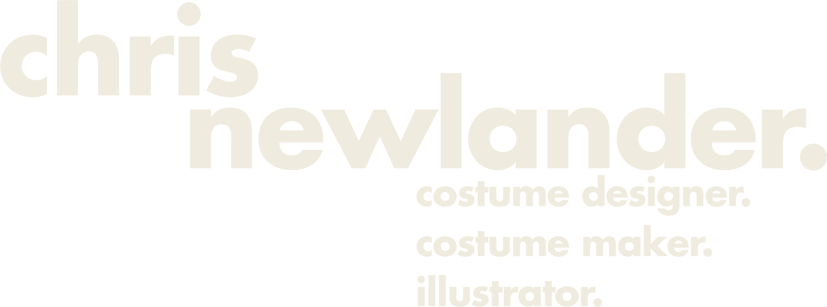 Chris Newlander – Costume Designer. Costume Maker. Illustrator